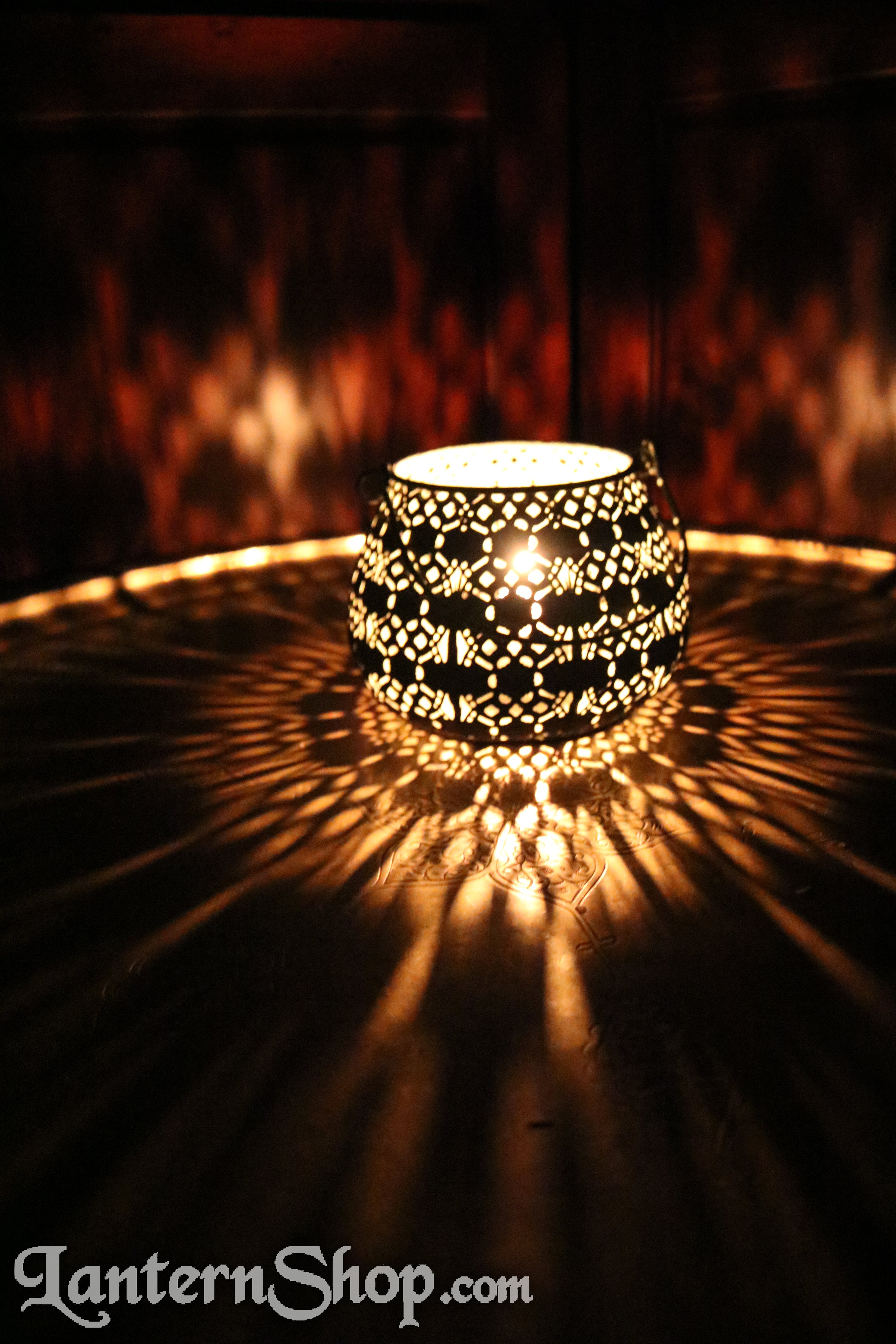 Vintage blossoms basket lantern – LanternShop.com by Tamerlane Yurts